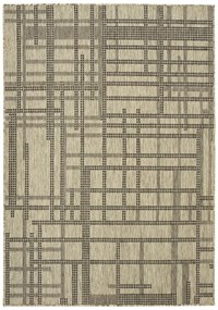 Kusový koberec sisalový Suva 11492 pogumovaný béžový černý Rozměr: 133x190 cm