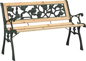 Zahradní lavice 2 -Seater 116 x 54 x 73 cm dřevo Hnědá 319570