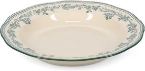 Zelený/slonovinový hluboký porcelánový talíř ø 23 cm Cyril – S|P Collection