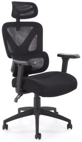 Kancelářská ergonomická židle ASTRAL — síť / látka, černá