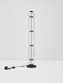 Matně černá skleněná LED stojací lampa (výška 123 cm) Liesa – Nova Luce