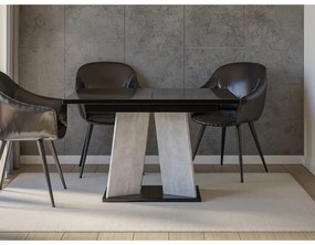 Jídelní stůl Josiah, Barva: černý lesk / beton
