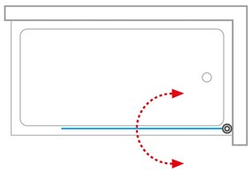 Roth Jednodílná vanová zástěna CI BAE Varianta: šířka: 75 cm, orientace: Uni - (CI BAE 750 - CI BAE 075150 NPE), Barva profilů a typ výplně: profily: černá (elox), výplň: transparent