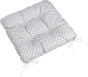 Bellatex Sedák Adéla prošívaný 40x40 cm Kosočtverec Šedá,Bílá