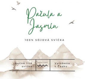 Pačula a jasmín, sójová svíčka 120g (S)