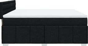 Box spring postel s matrací černá 180x200 cm textil 3287163