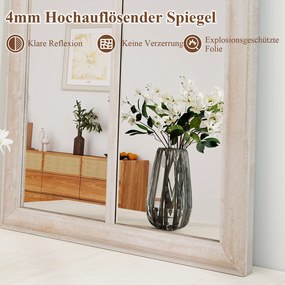 Costway Farma okenní rám zrcadlo zakřivené nástěnné – 111,5 × 60,5 × 3,5 cm