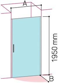 Glass 1989 Soho - Sprchový kout otevíravé dveře, velikost vaničky 80 cm, profily chromové, čiré sklo, GQF0003T500