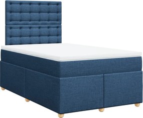 Box spring postel s matrací modrá 120x200 cm textil 3293567
