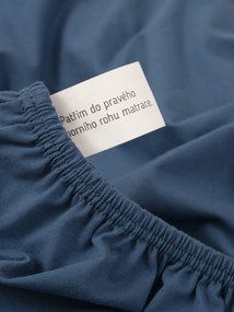MK Lůžkoviny Jersey prostěradlo s elastanem Deluxe 220 × 200 cm – námořnicky modrá