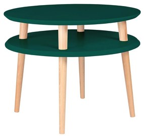 Ragaba Konferenční stolek Iram Small, 57x57x45 cm, lahvově zelená/přírodní