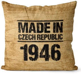 Polštář Made In + rok (Velikost: 55 x 55 cm, rok: 1946)