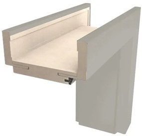 Obložková zárubeň DRE 80 cm pro tloušťku stěny 10-12 cm kašmír matný pravá O2KAS80P