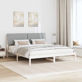 Rám postele Světle šedá 180 x 200 cm Masivní borové dřevo 3394407