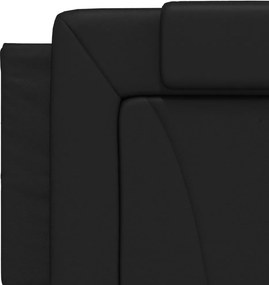 Postel Viana s matrací černá 160 x 200 cm umělá kůže 3208803