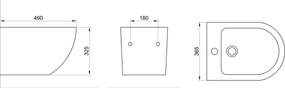 Invena Invena, BIDET WISZĄCY TAVRO, SZARY, INV-CB-71-007-Y
