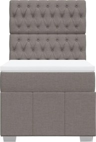 Box spring postel s matrací taupe 100 x 200 cm textil 3293890