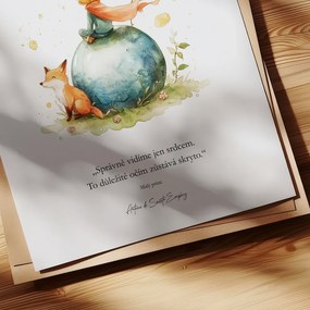 Jen tak z lásky Plakát Malý princ - Správně vidíme jen srdcem Rozměr plakátu: 50 x 70 cm