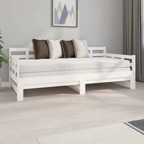 vidaXL Výsuvná postel masivní borovice 2x (90 x 190) cm [820384] Barva: Bílá