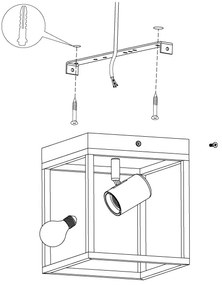 Eglo 98331 - Stropní svítidlo SILENTINA 1xE27/40W/230V