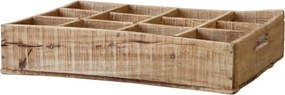 Dekorační dřevěný box/ polička s 12ti přihrádkami Grimaud - 54*40*5cm