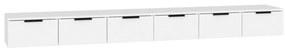 vidaXL Nástěnné skříňky 2 ks lesklé bílé 102x30x20 cm kompozitní dřevo