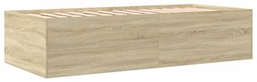 Válenda se zásuvkami dub sonoma 100 x 200 cm kompozitní dřevo
