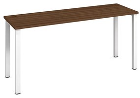 Stůl pracovní rovný 160 cm hl. 60 cm - Hobis Uni UE 1600 Dekor stolové desky: ořech, Barva nohou: bílá