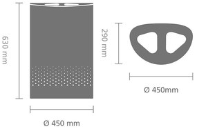 Bílý kovový koš na prádlo 55 l Selector – Brabantia