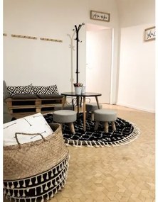 Dywany Luszczow Kusový koberec kulatý BERBER ETHNIC G3802, černá bílá Rozměr koberce: 160 cm KRUH