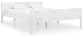 Rám postele masivní borové dřevo bílý 120 x 200 cm,  322105 HangarStore.cz