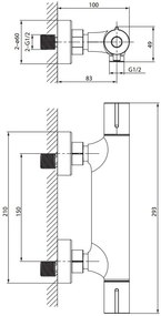 Cersanit Zen, nástenná vaňová batéria, chrómová, S951-563