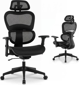Costway Ergonomická kancelářská židle se síťovinou psacím stolem s nastavitelnou