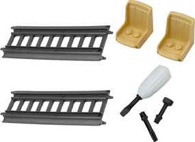 LEAN Toys Osobní vlak, kolejnice na šroubování, kutilské projekty DIY, zvuky, světla