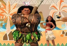 RAVENSBURGER Puzzle Odvážná Vaiana: Přátelé / 2x24 dílků