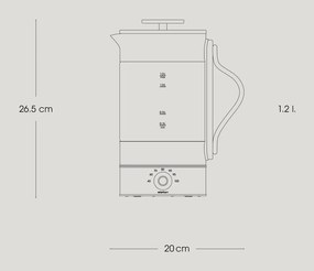 Béžová skleněná rychlovarná konvice 1,2 l Emma – Stelton