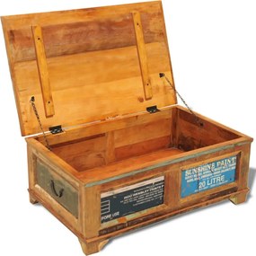 vidaXL Konferenční stolek úložný prostor vintage recyklované dřevo [241092]