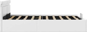 Rám postele LED s úložným prostorem bílý umělá kůže 140x200 cm 285549