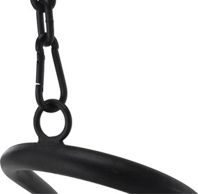Závěsné křeslo, černá/šedá, BUNGY