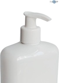 Dávkovač na mýdlo 400 ml bílý s bílou pumpičkou LIMA