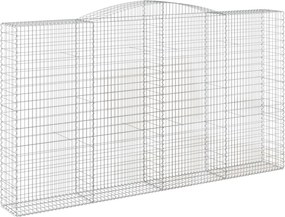 Klenutý gabionový koš 400 x 50 x 220/240 cm pozinkované železo 153541