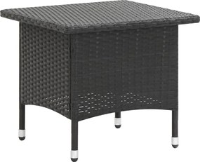 vidaXL Čajový stolek 50 x 50 x 47 cm polyratan [46251] Barva: Černá