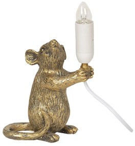 Základna stolní lampa zlatá Myška s patinou - 15*8*19 cm