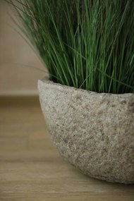 Designový květináč CIMENTO, vláknocement, průměr 46 cm, šedá