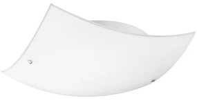 Nova Luce Stropní svítidlo QUALE matné bílé sklo chromovaný kov E27 2x12W