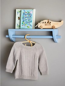 Modrá dětská police z masivu pavlovnie 60 cm Mingus – Bloomingville Mini