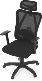 Kancelářská židle KA-R215 BK, synchronní mechanismus, černá síťovina (65 x 63) cm