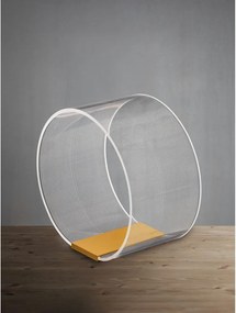 Hliníková LED stmívatelná stolní lampa ve zlaté barvě se stínidlem z akrylového skla (výška 28 cm) Valentin – Nova Luce