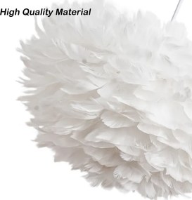 Brilagi - Lustr na lanku FEATHER 3xE27/40W/230V pr. 40 cm bílá