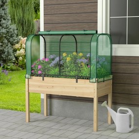 Costway Mini skleník 2 v 1 s PE krytem na dvířka s rolovacím zipem pro vyvýšené